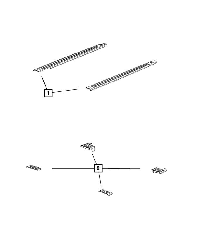 2019 Ram 1500 Rail Cap, Right Rear 68309946AB | Mopar eStore