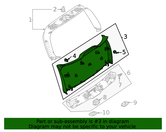 247-740-65-00-9051 - Liftgate Trim 2021-2023 Mercedes-Benz ...