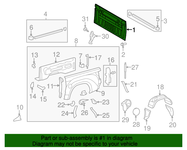 2007-2020 Toyota Tundra Front Panel 65405-0C040 | Toyota Parts Center