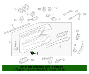 2012-2021 Volkswagen Door Trim Panel Retainer 3AA-868-243-A | VW Direct ...