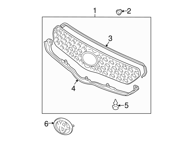 2005-2006 Toyota Corolla Grille Assembly 53100-02100-J0 | Discount ...