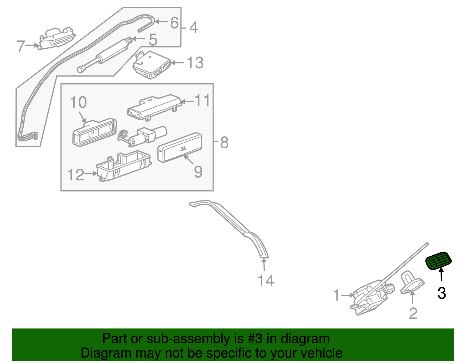 2008-2017 GM Liftgate Release Switch 22895519 GM | GMPartsDirect.com