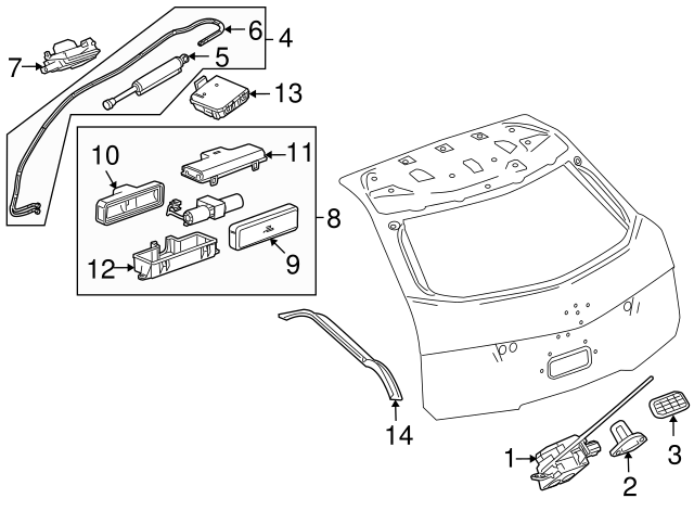 22895519 - Liftgate Release Switch 2008-2017 GM | AutoNationParts.com