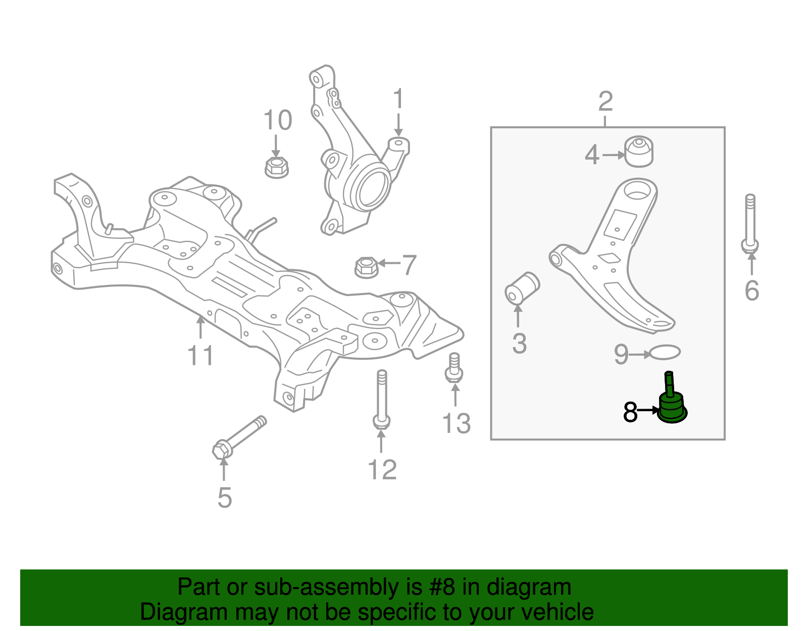 2011-2017 Hyundai Lower Ball Joint 54530-0U000 | OEM Parts Online