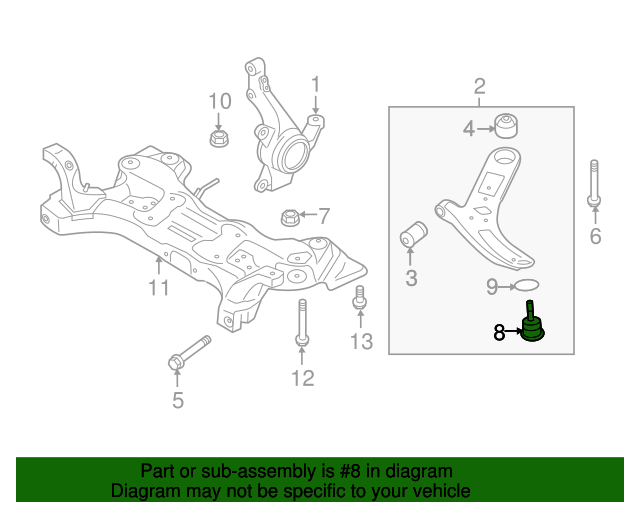 54530-0U000 - Suspension Ball Joint 2011-2017 Hyundai | AutoNationParts.com