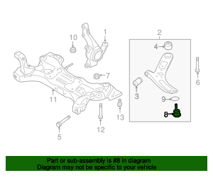 54530-0U000 - Suspension Ball Joint 2011-2017 Hyundai | AutoNationParts.com