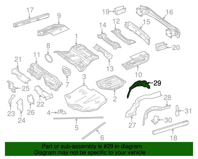 207-610-02-76 - Inner Wheelhouse 2011-2017 Mercedes-Benz | Mercedes ...