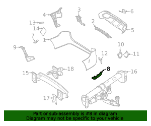 167-885-82-06 - Bumper Trim 2021-2023 Mercedes-Benz GLS 63 AMG ...