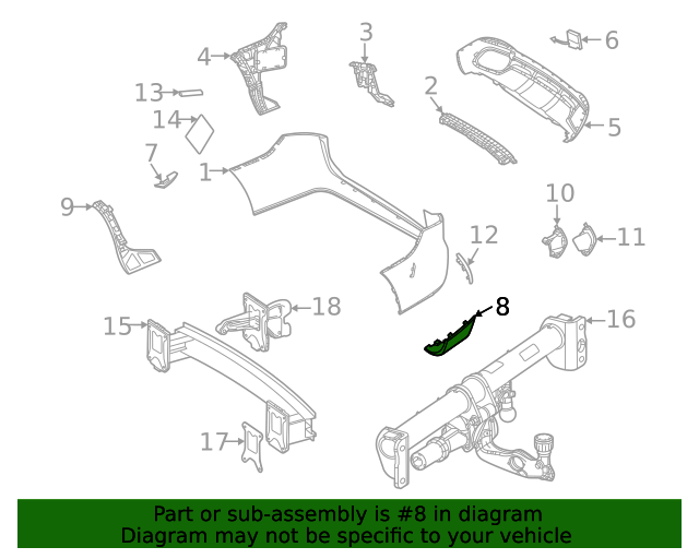 167-885-82-06 - Bumper Trim 2021-2023 Mercedes-Benz GLS 63 AMG ...