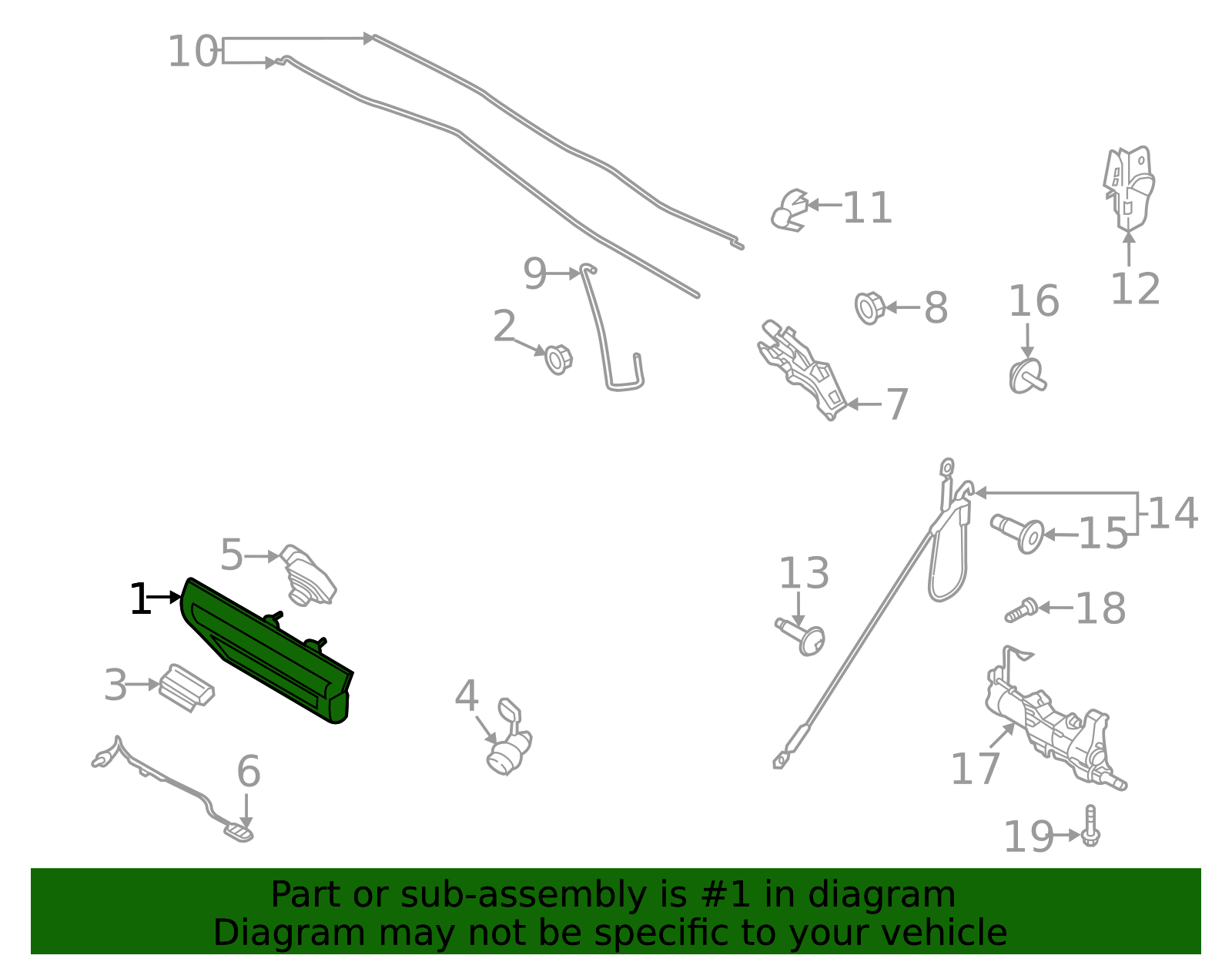 2021-2025 Ford F-150 | Tailgate Handle | ML3Z-9943400-FB | Walls' Ford ...