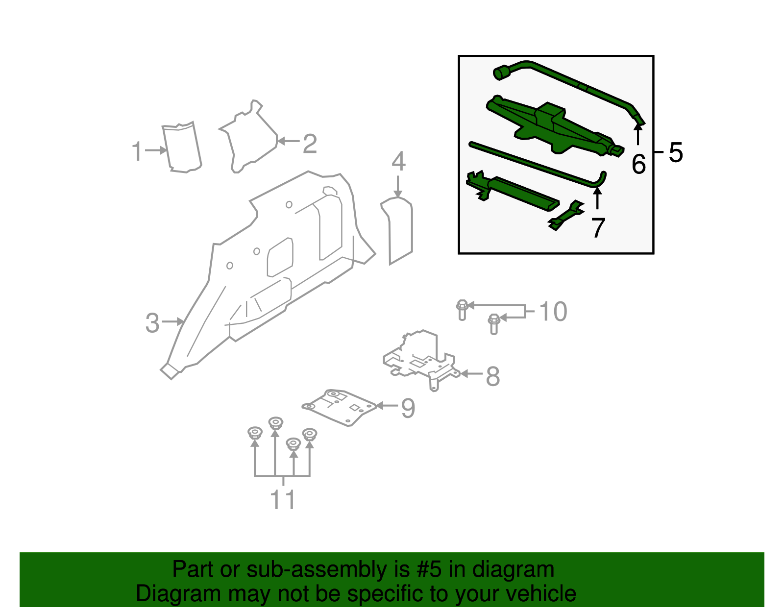 2008-2012 Ford Jack Assembly 9L8Z-17080-A | Retail Performance Auto Parts