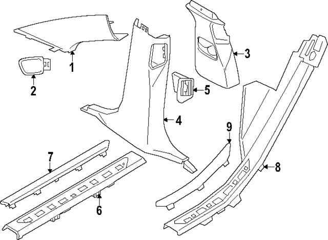 Genuine BMW 51-47-5-A1E-4C3 | Rear Sill Plate | FREE Shipping on Most ...