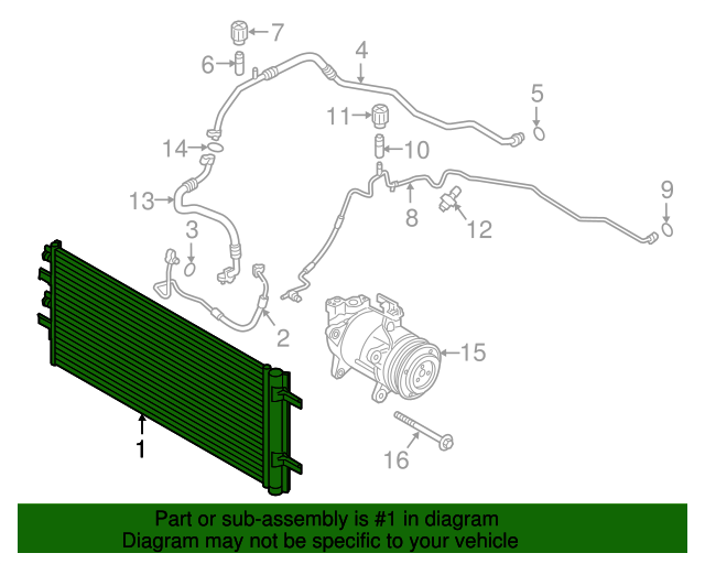 Genuine BMW 64-53-9-873-828 | A/C Condenser | FREE Shipping on Most ...
