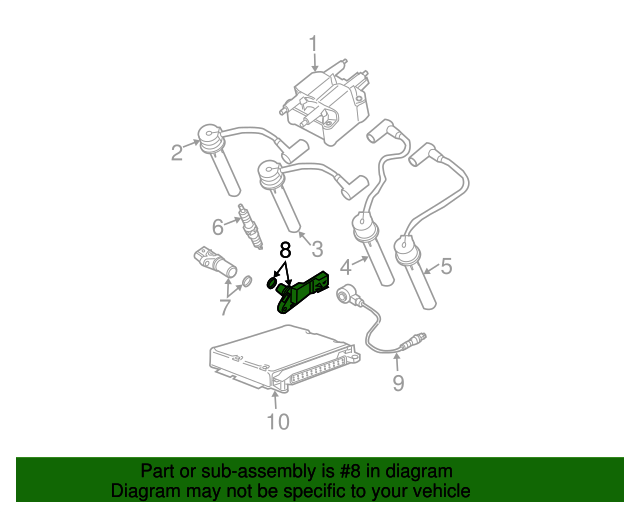 12-14-1-485-845 - Camshaft position sensor 2002-2008 Mini Cooper ...