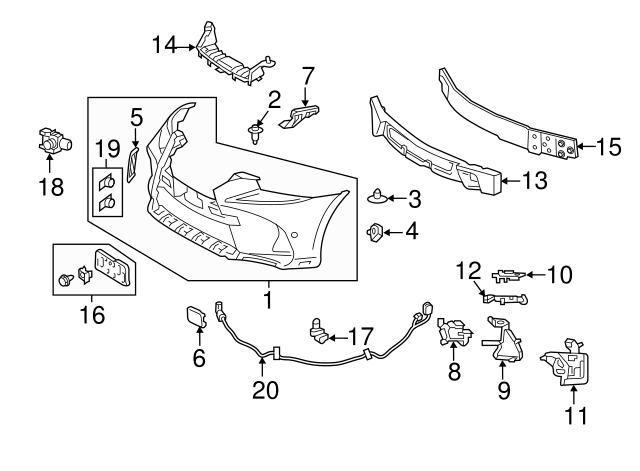 2017-2020 Lexus Side Retainer 52535-53040 | Lexus of Pembroke Pines Parts