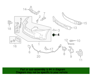53879-30050 - Bumper Cover Retainer - 2014-2020 Lexus | MyLexusParts