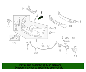 52535-53040 - Bumper Guide 2017-2020 Lexus | AutoNationParts.com