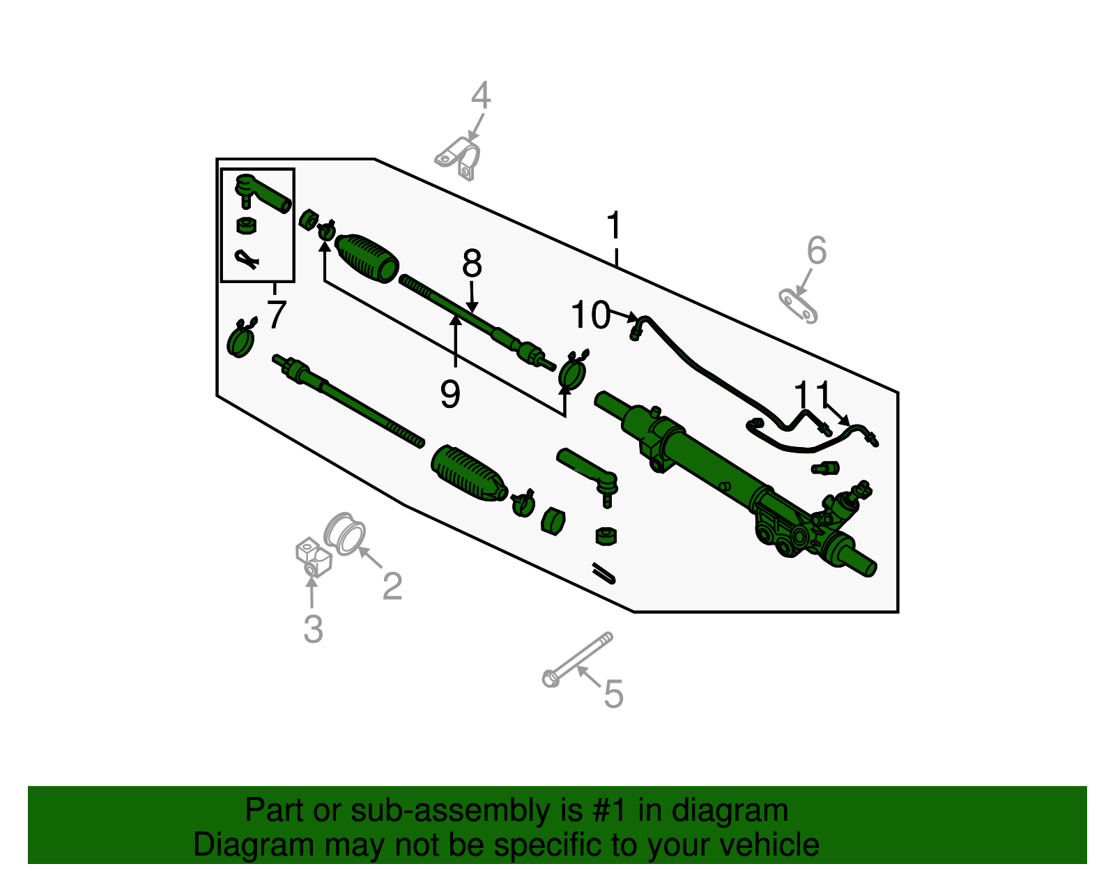 2004-2015 Nissan Steering Gear 49001-ZH50A | OEM Parts Online