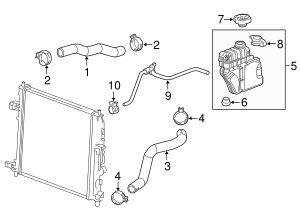2013-2023 GM Radiator Surge Tank Inlet Hose 84890763 | AutoNationParts.com