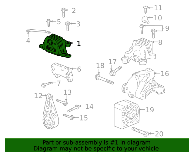 2017-2023 GM Engine Mount 84624770 | AutoNationParts.com