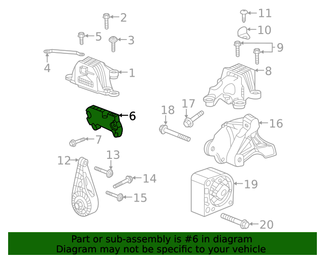 2020-2023 GM Engine Mount Bracket 84182610 | AwesomeParts.com