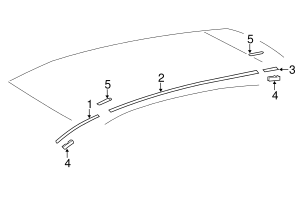 2013-2018 Toyota RAV4 Roof Drip Molding (Left) 75552-0R010 | OEM Parts ...
