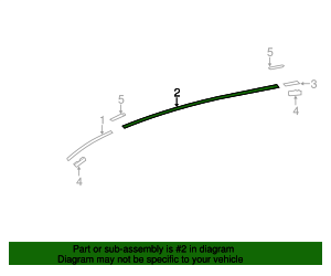 2013-2018 Toyota RAV4 Roof Drip Molding (Left, Right) 75557-0R050 | OEM ...