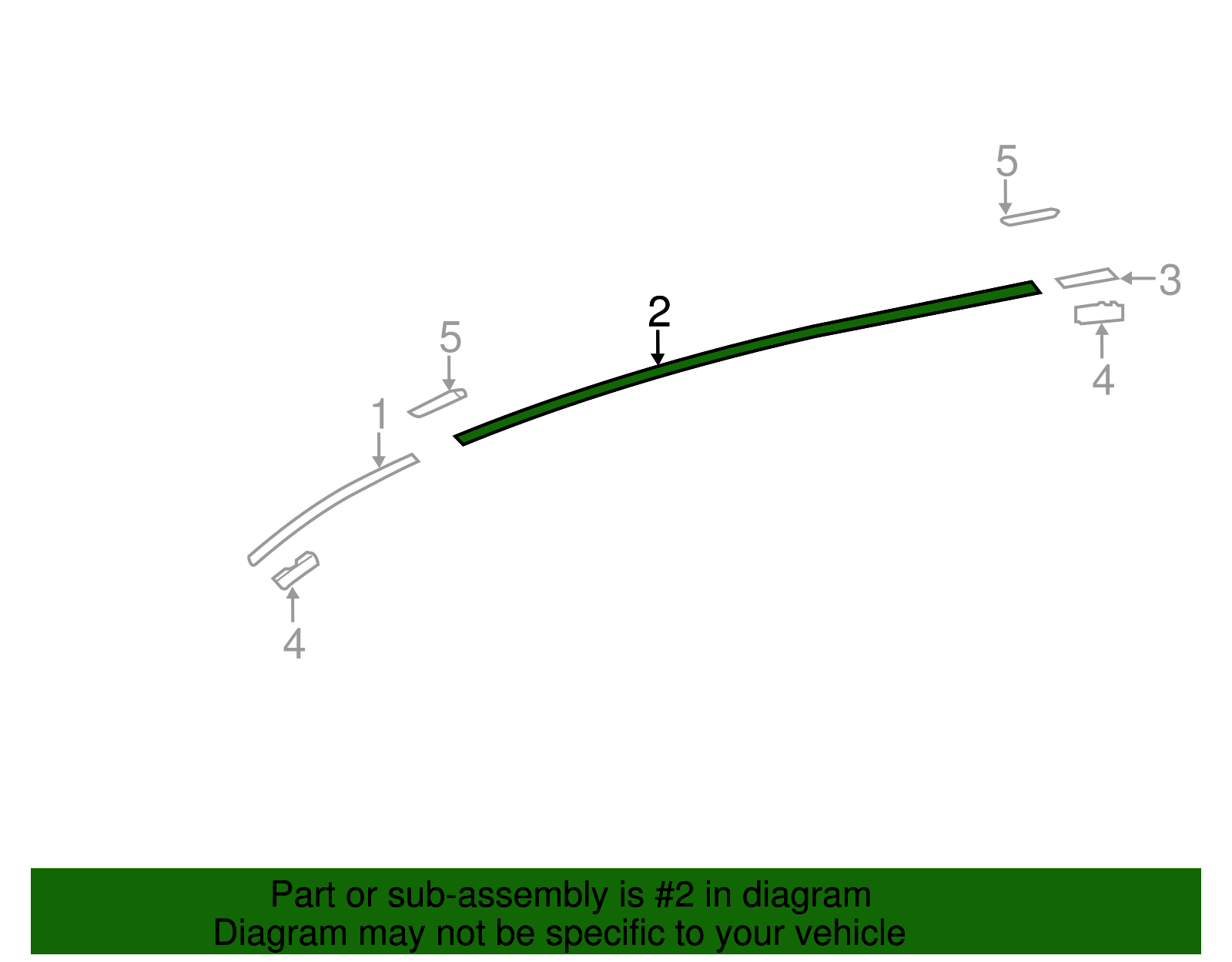 2013-2018 Toyota RAV4 Roof Drip Molding (Left, Right) 75557-0R050 | OEM ...