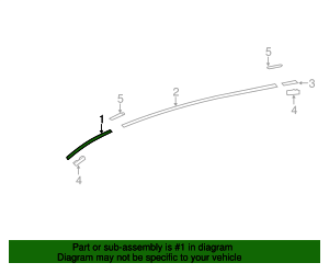 2013-2018 Toyota RAV4 Roof Drip Molding (Right) 75551-0R010 | Toyota ...