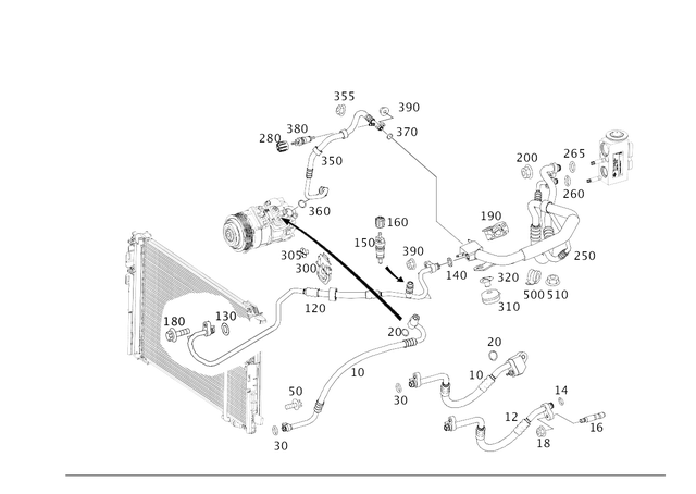 212-830-82-00 - Refrigerant Line 2010-2018 Mercedes-Benz | Mercedes ...