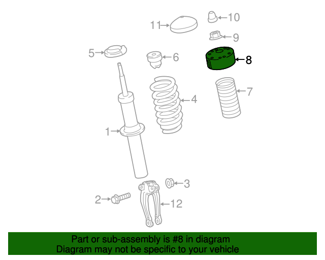 23345598 - Front Shock Absorber Mount 2016-2020 Cadillac CT6 ...