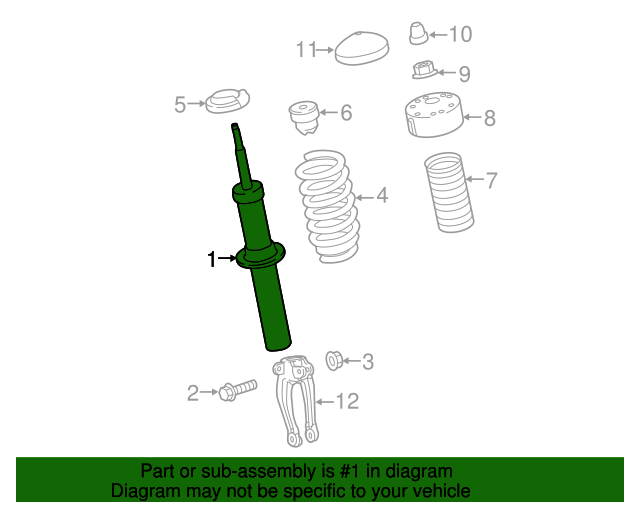 2016-2020 Cadillac CT6 Front Shock Absorber 84012311 | GMPartsDirect.com