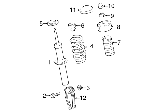 2016-2020 Cadillac CT6 Front Shock Absorber 84012311 | GMPartsDirect.com