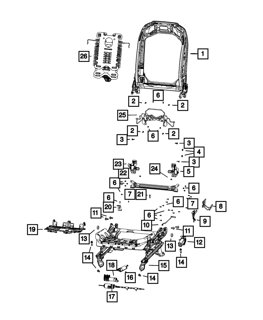 2022-2023 Jeep Seat Adjuster 68417810AE | Mopar eStore