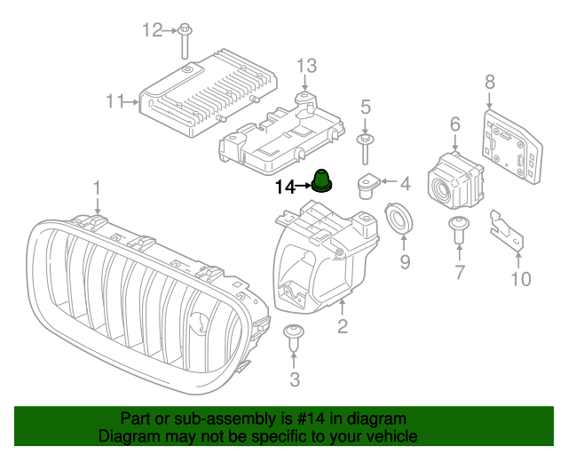 46637691016 - 2015-2019 BMW X6 Controller Coupling (46-63-7-691-016 ...