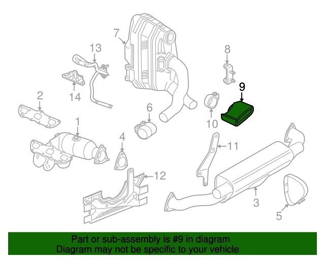 2009-2012 Porsche 911 Tailpipe Extension 997-111-982-34 | OEM Parts Online