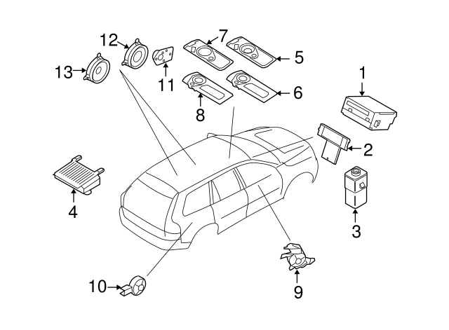 2007-2011 Volvo Front Dr Speaker 30797393 | OEM Parts Online