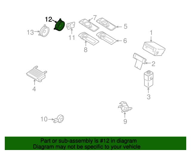 30797726 - Rear Dr Speaker - 2007-2011 Volvo | Volvo OEM Parts Direct