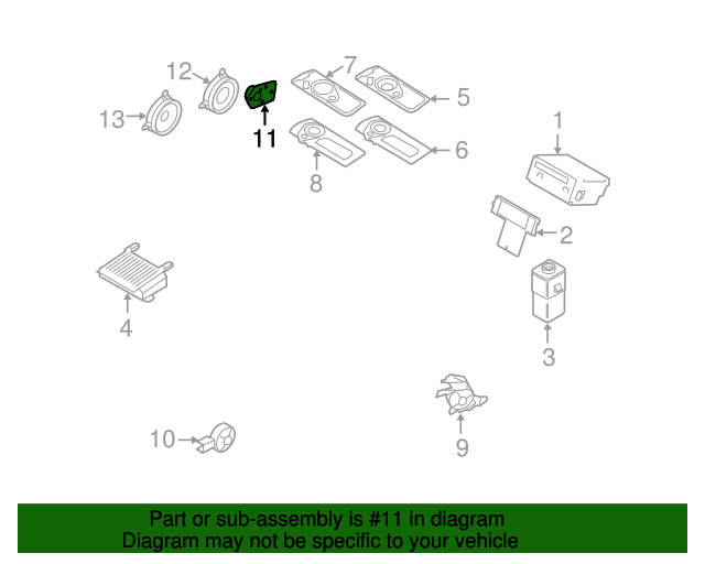 2007-2011 Volvo Front Dr Speaker 30797393 | OEM Parts Online