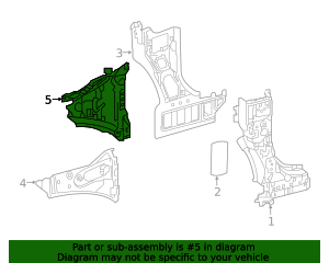 Genuine Toyota Side Panel part# 61104-0R050 for 2019-2024 Toyota ...
