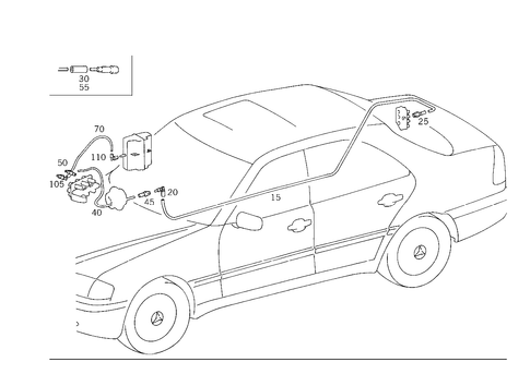 Vacuum Parts Used W/Air Conditioning Automatics for 1996 Mercedes-Benz ...