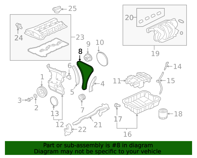 1140A121 - Timing Chain 2021-2024 Mitsubishi Outlander PHEV ...
