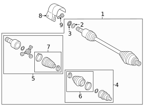 2018-2024 Volkswagen Axle Assembly 3QF-407-272-AE | World VW Parts