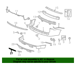 2013-2016 GMC Acadia Chrome Rear Bumper Fascia Insert 22812093 GM ...