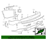 2018-2023 Chevrolet Traverse Rear Bumper Fascia Rear Multifunction ...