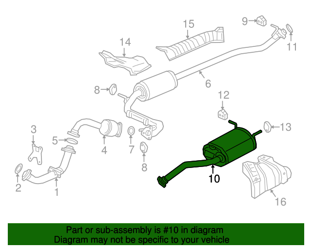 18307-T7W-305 - Muffler, Ex (Coo) - 2016-2020 Honda HR-V | Honda ...