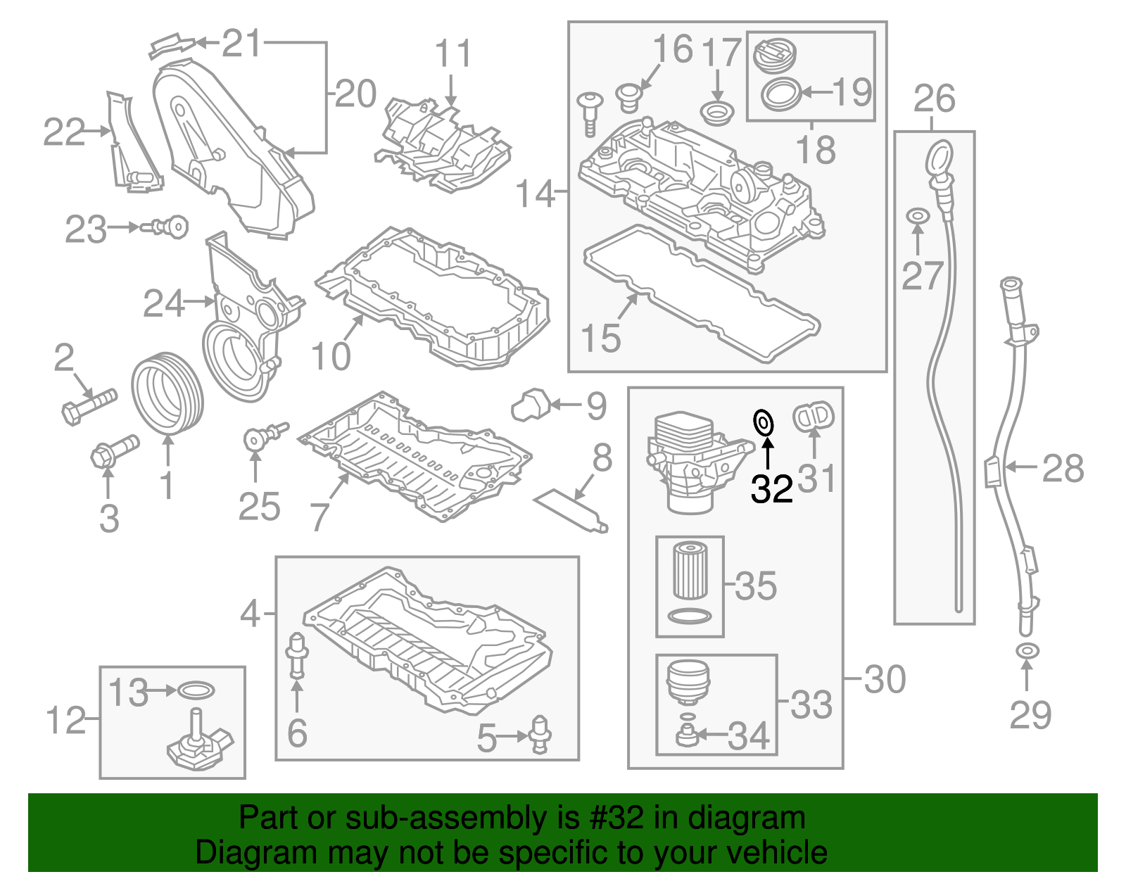 03N-115-441 - Engine Oil Filter Adapter Gasket 2015 Volkswagen ...