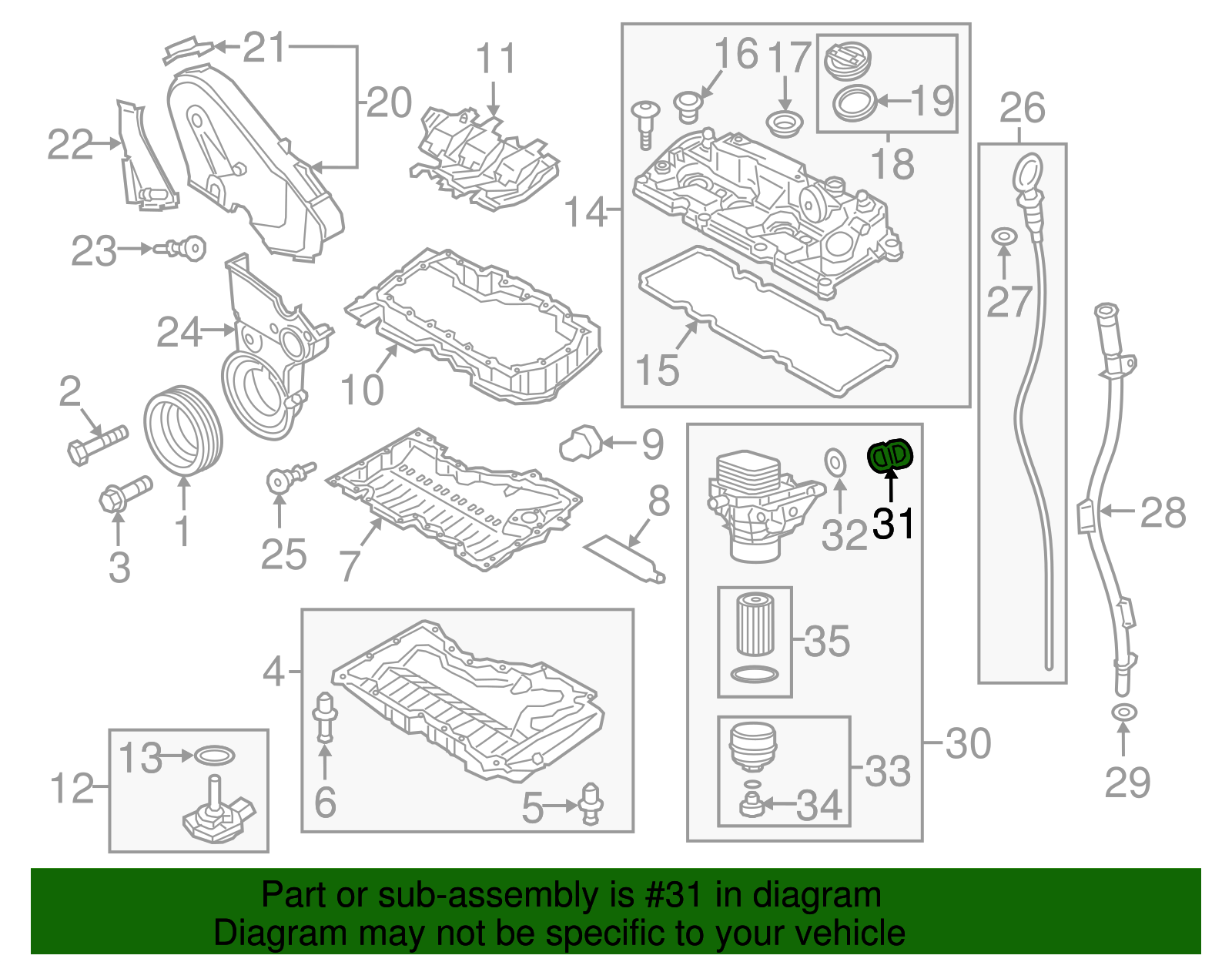2015 Volkswagen Oil Filter Housing Gasket 03N-117-070 | Retail ...
