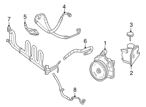 204-460-43-24-64 - Power Steering Pressure Hose 2010-2012 Mercedes-Benz ...