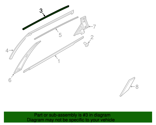 2016-2020 Kia Optima Frame Molding 83850-D4000 | OEM Parts Online